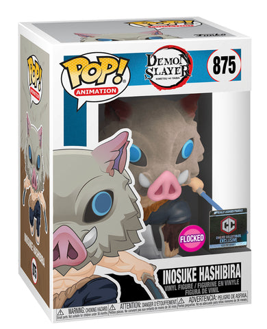 DEMON SLAYER INOSUKE HASHIRA FUNKO POP #875 FLOCKED CHALICE COLLECTIBL ...